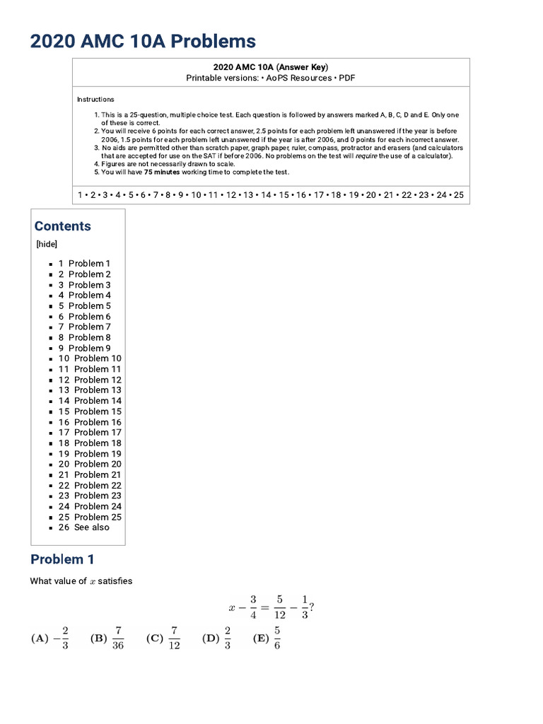 AMC 10 Y20 QP A | PDF