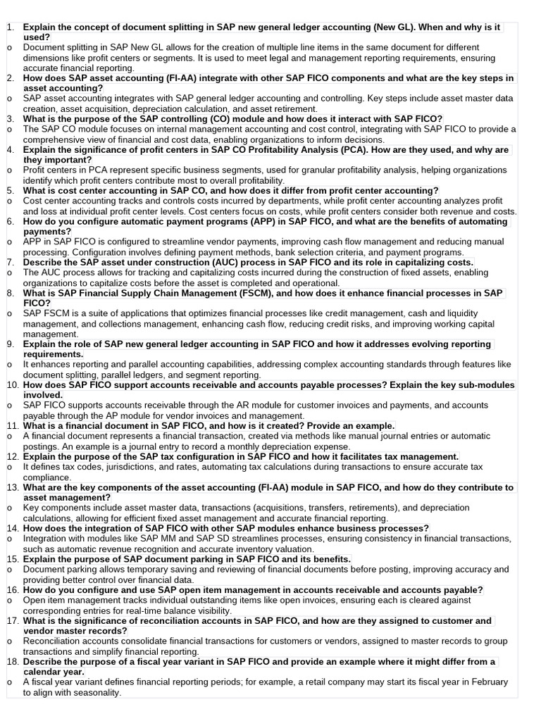 Explain The Concept of Document Splitting in SAP New General Ledger ...