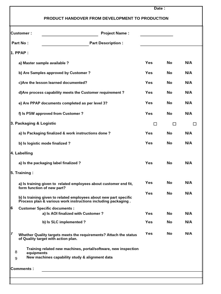 New Product Handover Document | PDF | Computing | Computer Engineering