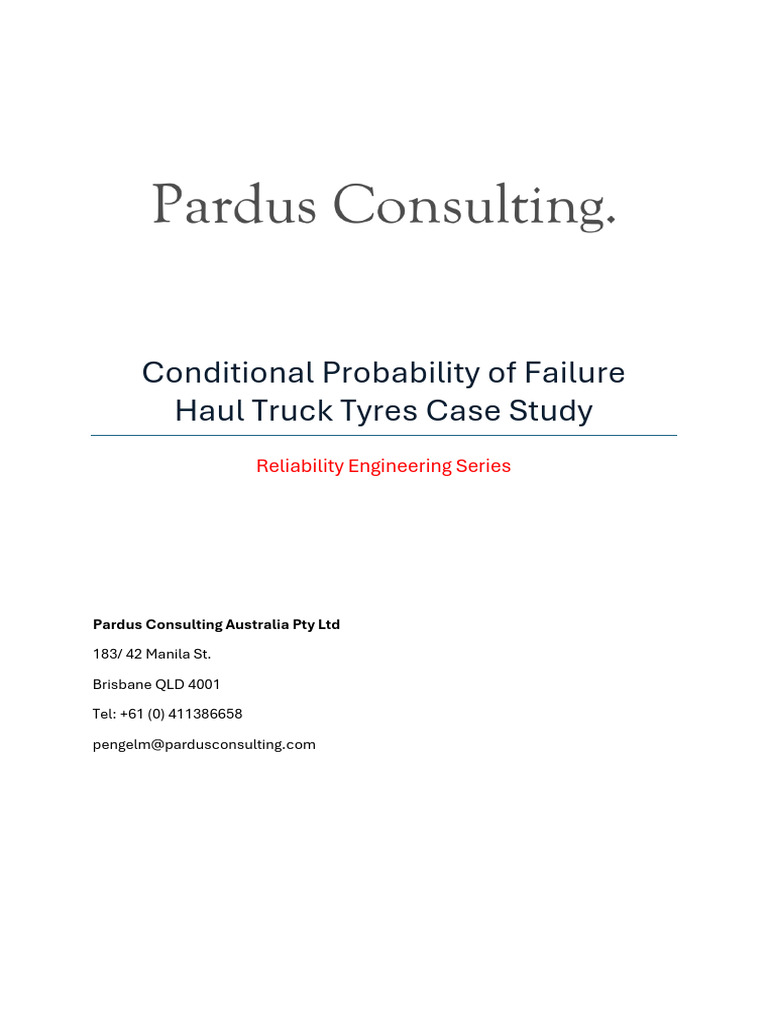 Conditional Probability of Failure | PDF | Reliability Engineering | Probability