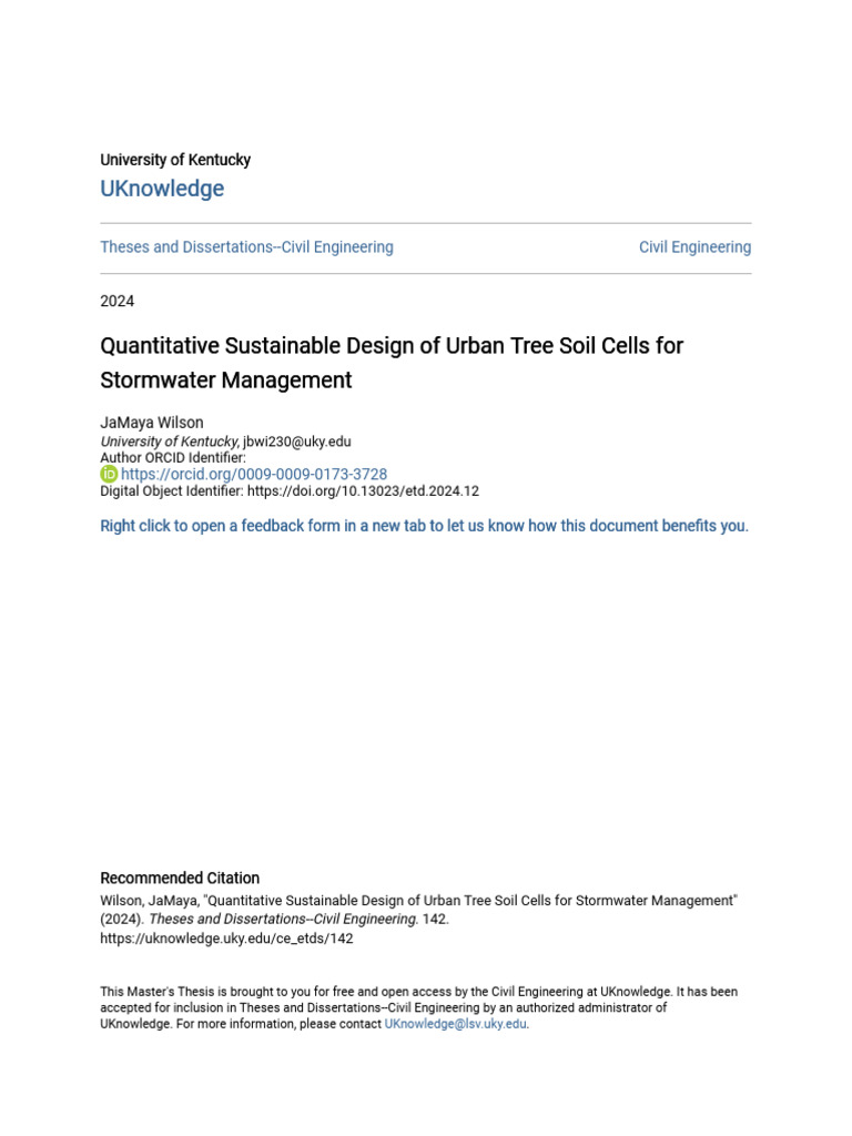 Urban Tree Soil Cells for Stormwater Management | PDF | Life Cycle ...