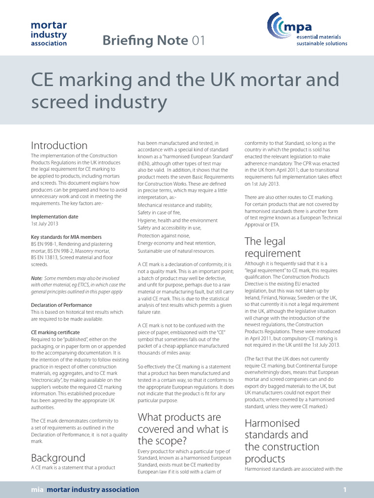 IMP - MIA CE Marking Briefing | PDF