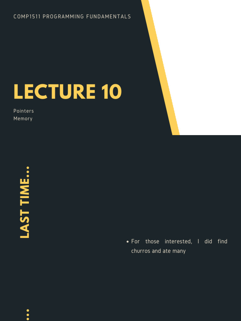 COMP1511 25T1 Lecture10 | PDF | Pointer (Computer Programming ...