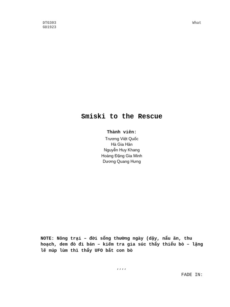 Smiski To The Rescue Script | PDF