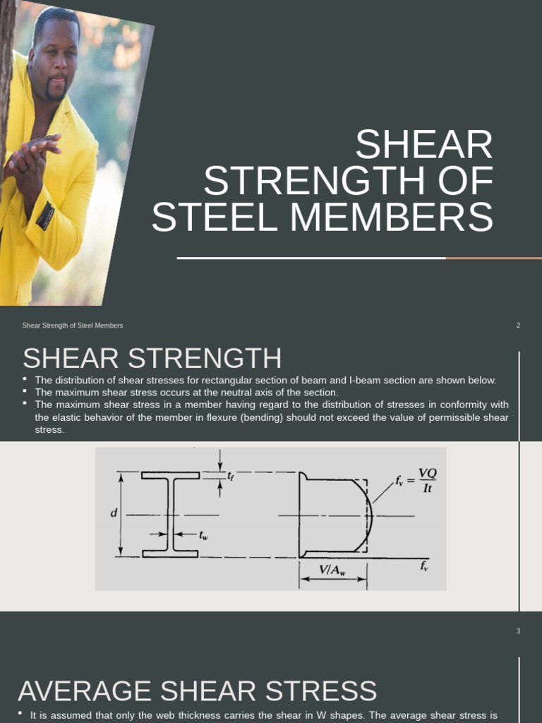 Shear Strength of Steel Members | PDF | Bending | Stress (Mechanics)