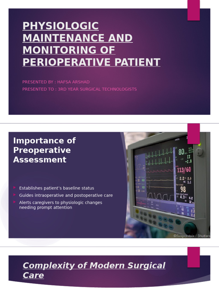 Physiologic Monitoring by Hafsa Arshad | PDF | Monitoring (Medicine ...