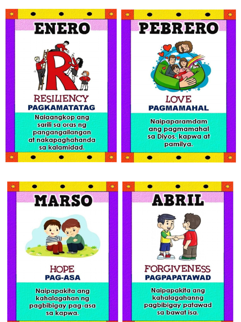 Mga Buwan Sa Isang Taon For Classroom Structuring Pdf