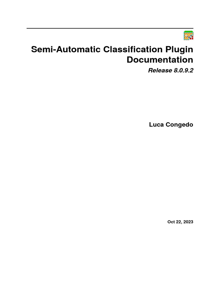 Semiautomatic Classification Manual | PDF | Computing | Software