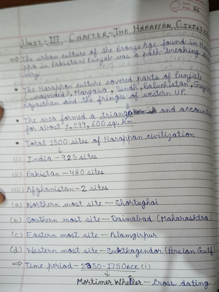 Harappan Civilization Class Notes | PDF