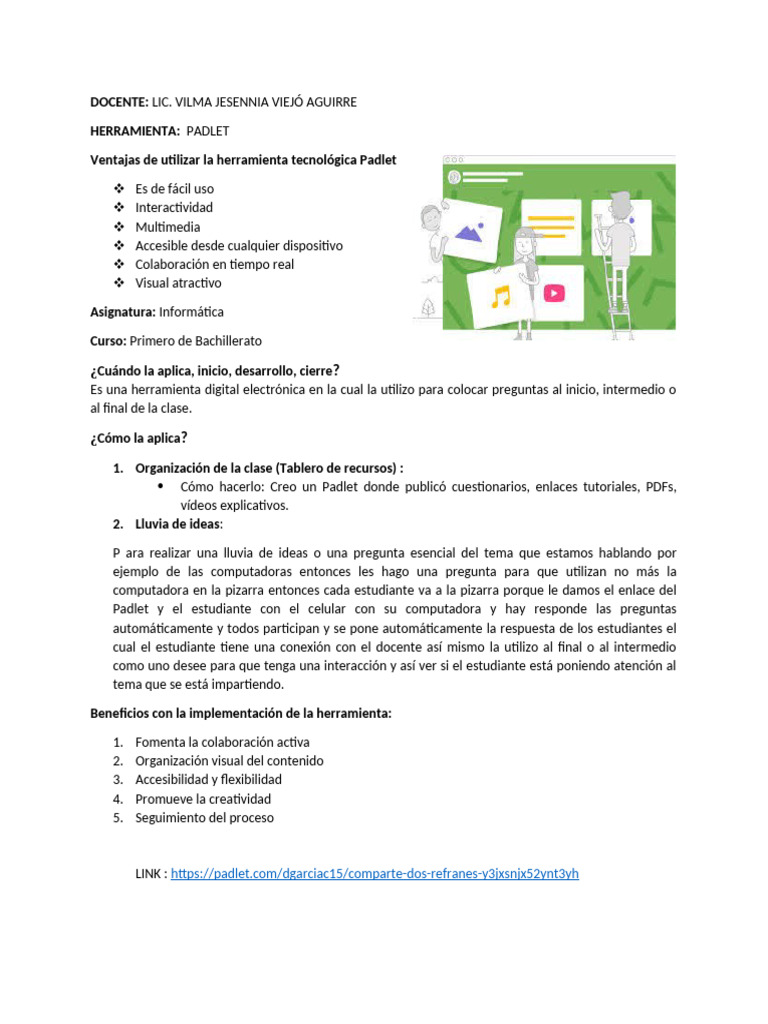 Herramienta Padlet - Vilma Viejó | PDF