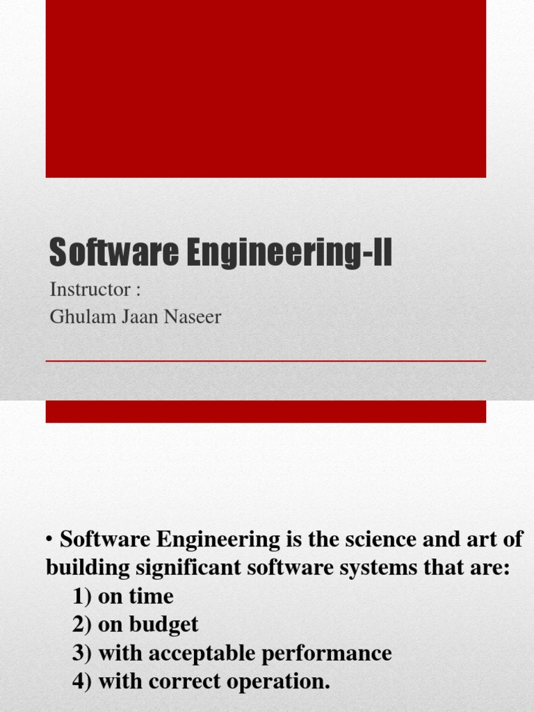 Software Engineering-II: Instructor: Ghulam Jaan Naseer | Download Free PDF | Automated Teller ...