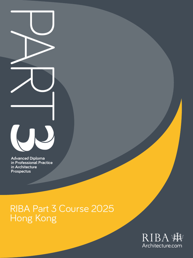 RIBA Part 3 HK Prospectus 2025 | PDF | University And College Admission