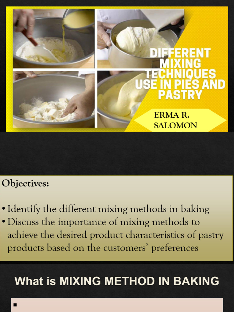 Essential Mixing Techniques for Pastries | PDF | Baking | Dough