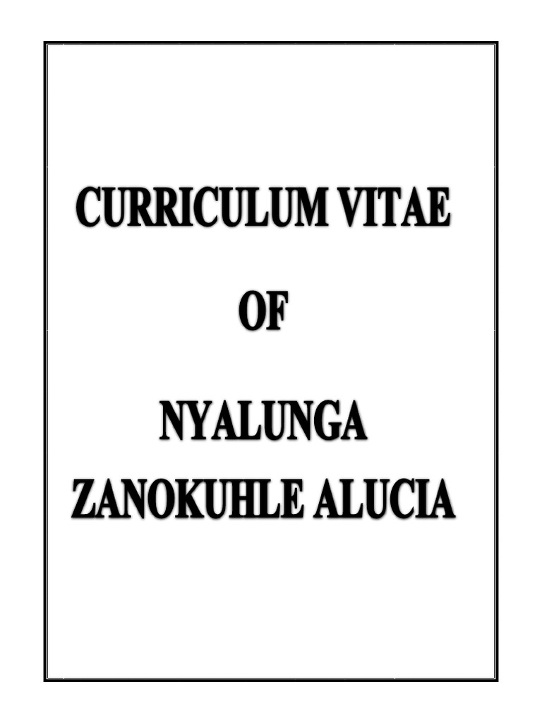 Alucia Nyalunga CV | PDF