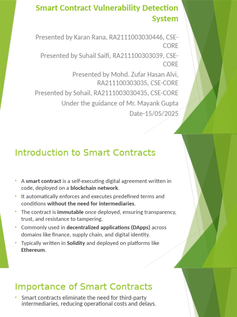 Smart Contract Vulnerability Detection System Pdf Machine Learning