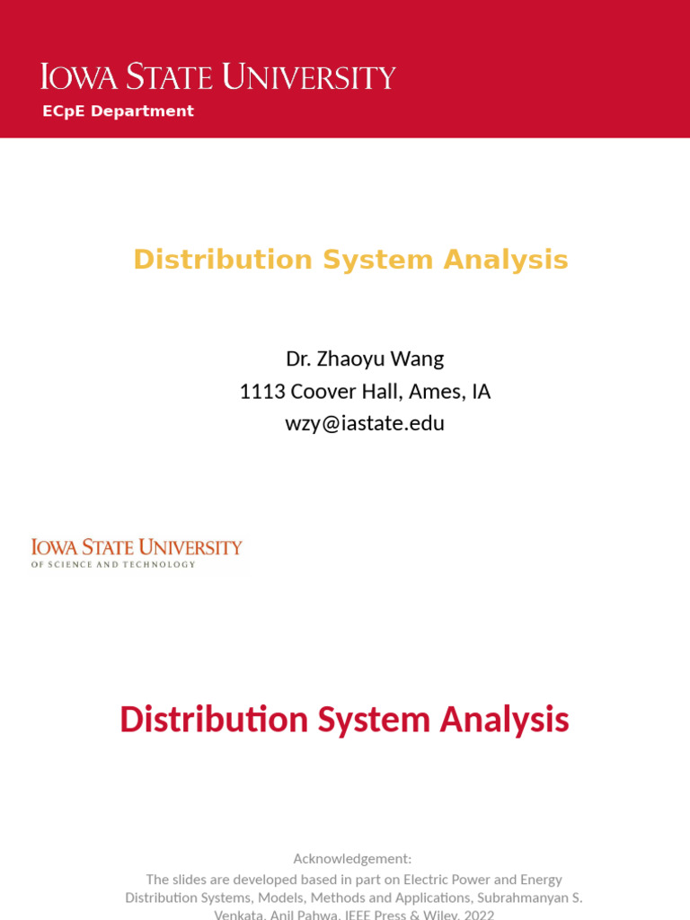 07 Chapter 4 Distribution System Analysis | PDF | Electrical Impedance ...