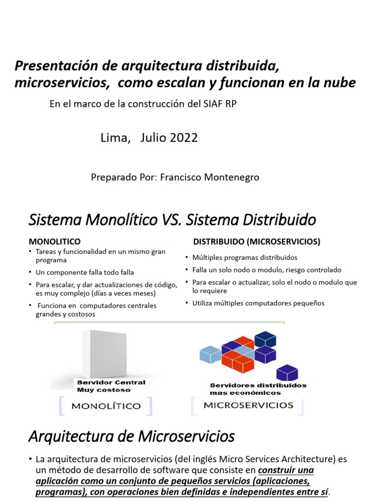 Presentación Microservicios | PDF | Json | Xml