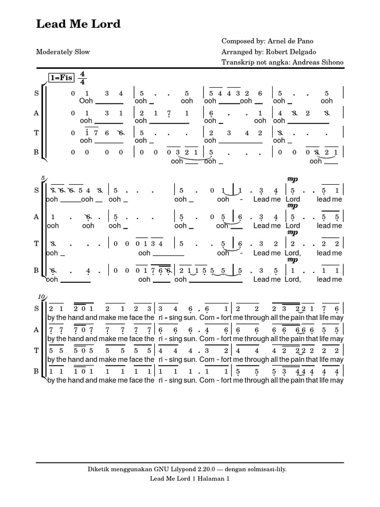 Lead Me Lord Sheet Music | PDF | Advertising