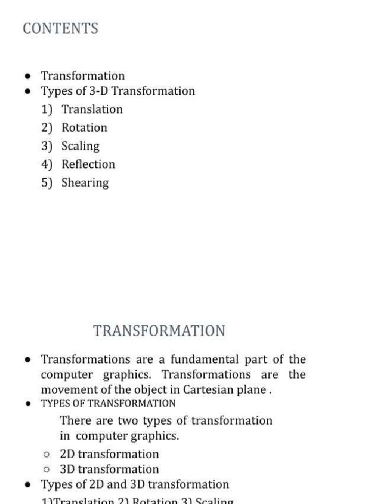 3D Transformation | PDF