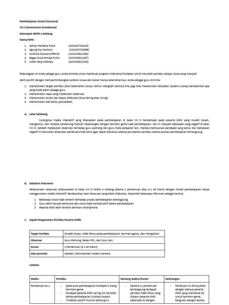 PSE T4 Demonstrasi Kontekstual - 4 | PDF