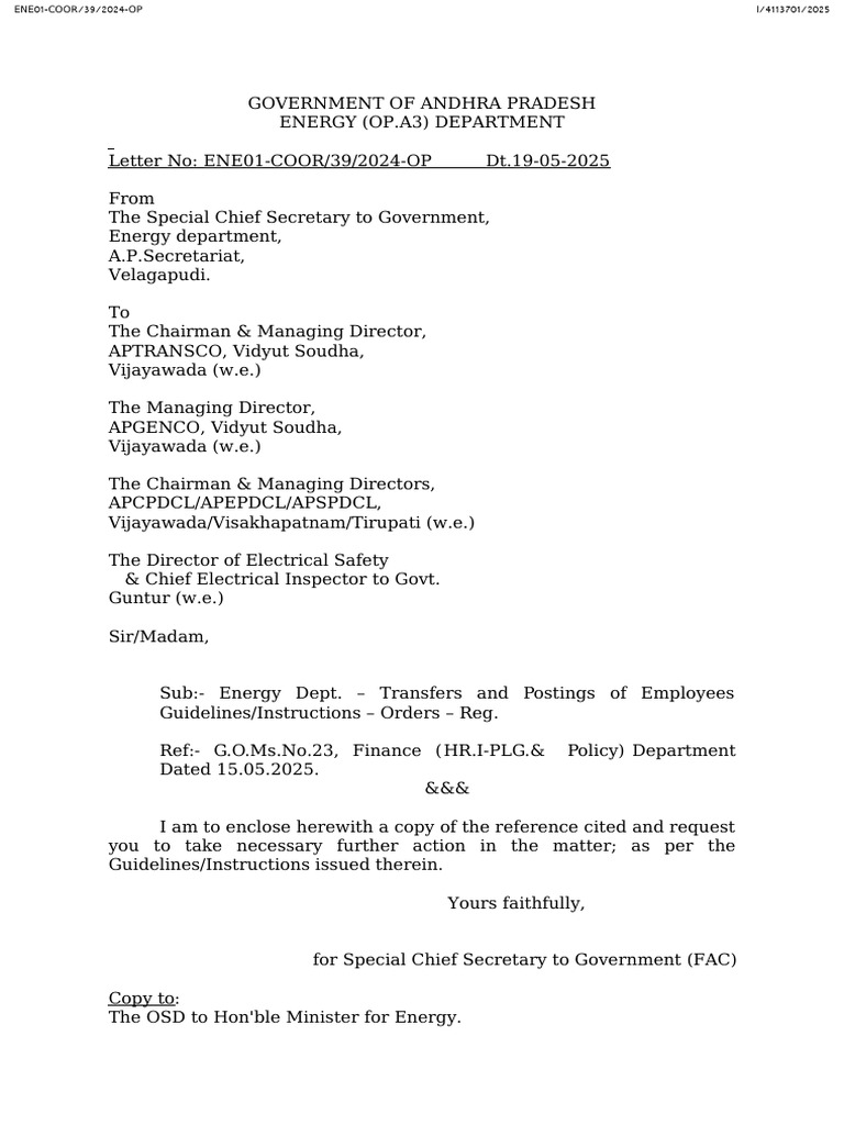 Letter To Power Utilities | PDF