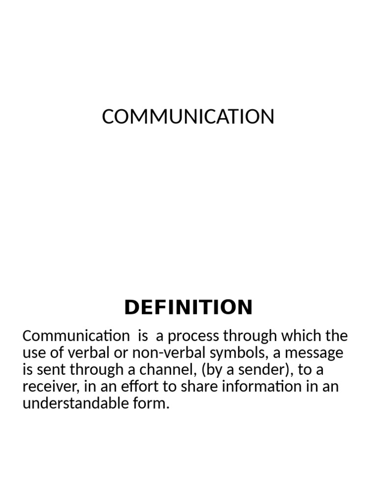 Communication in Management 2 | PDF | Communication | Nonverbal ...