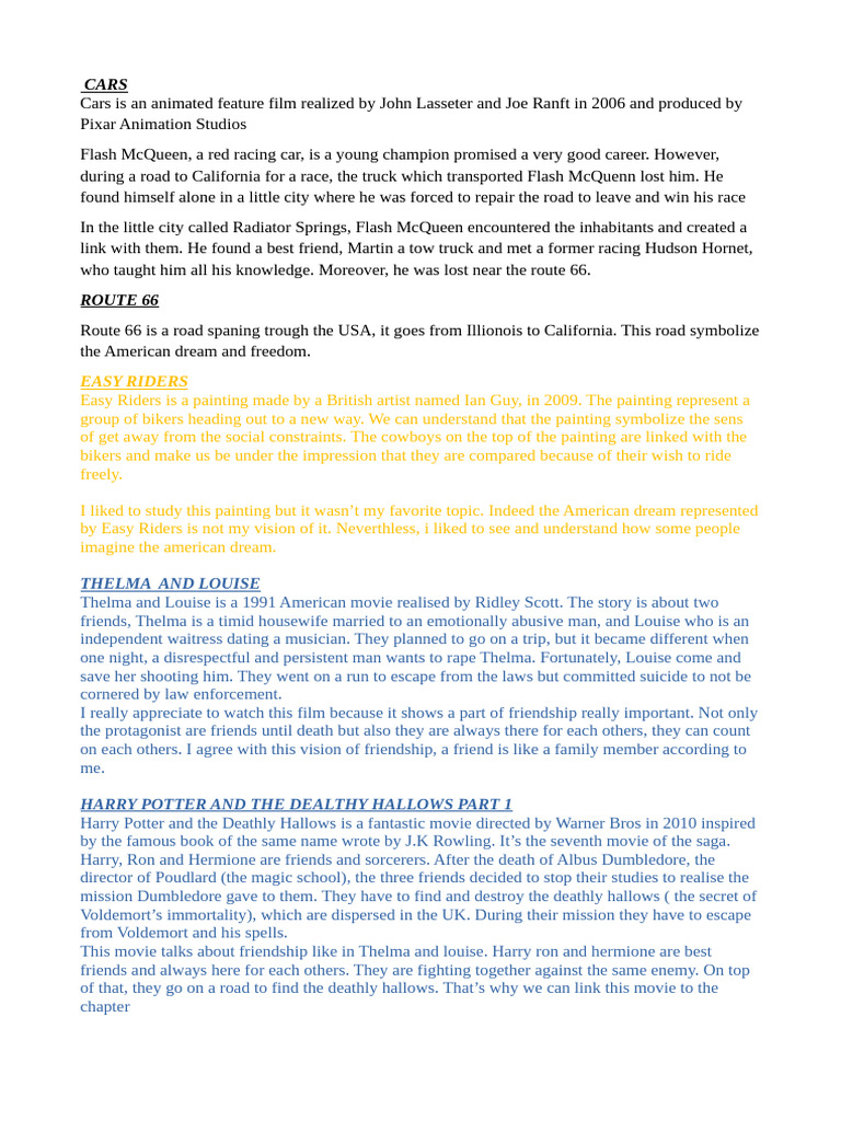 Exploring American Culture in Film | PDF | Harry Potter