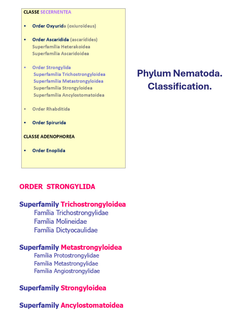 NEMATHELMINTHS Lecture 11 VET PARASITOL MCAST - UAB | PDF
