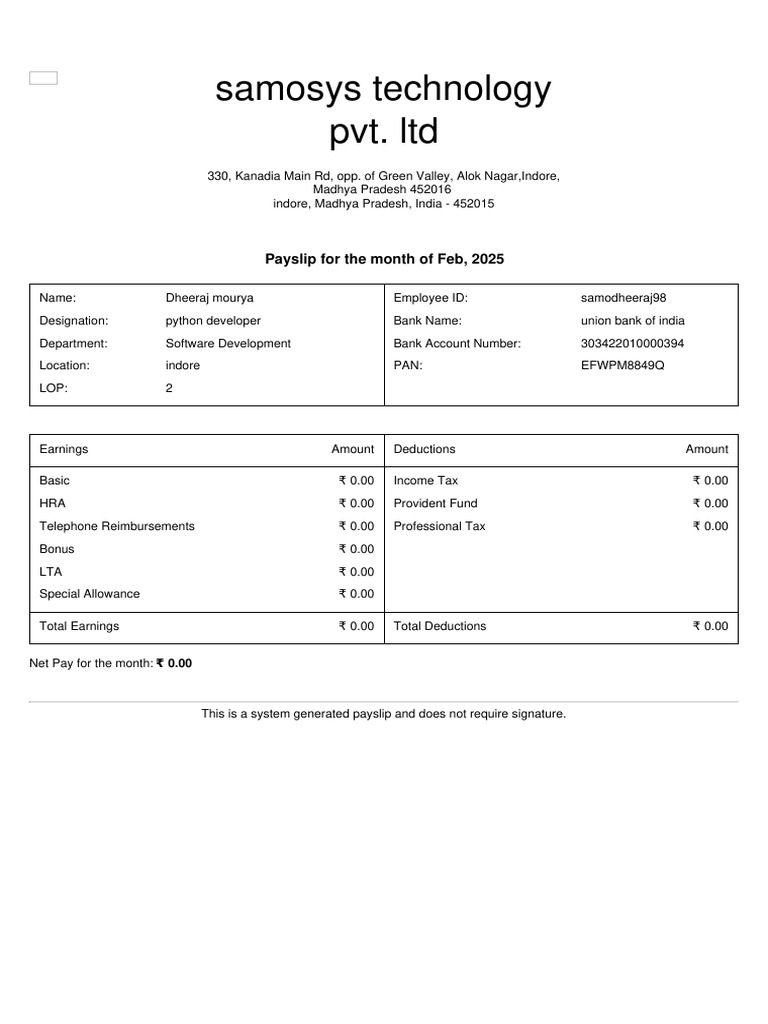 PaySlip_2_2025 | PDF