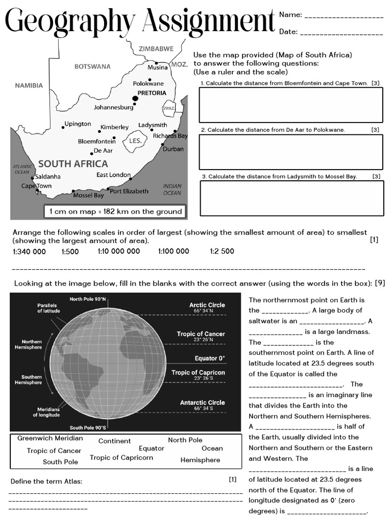Geo Term 1 Project Print | PDF | Equator | Latitude