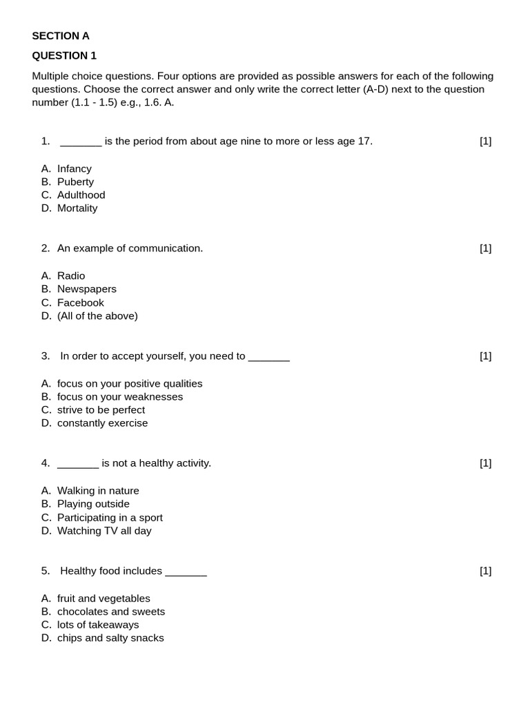 Life Skills Grade 6 Term 1 | PDF | Adolescence | Behavioural Sciences