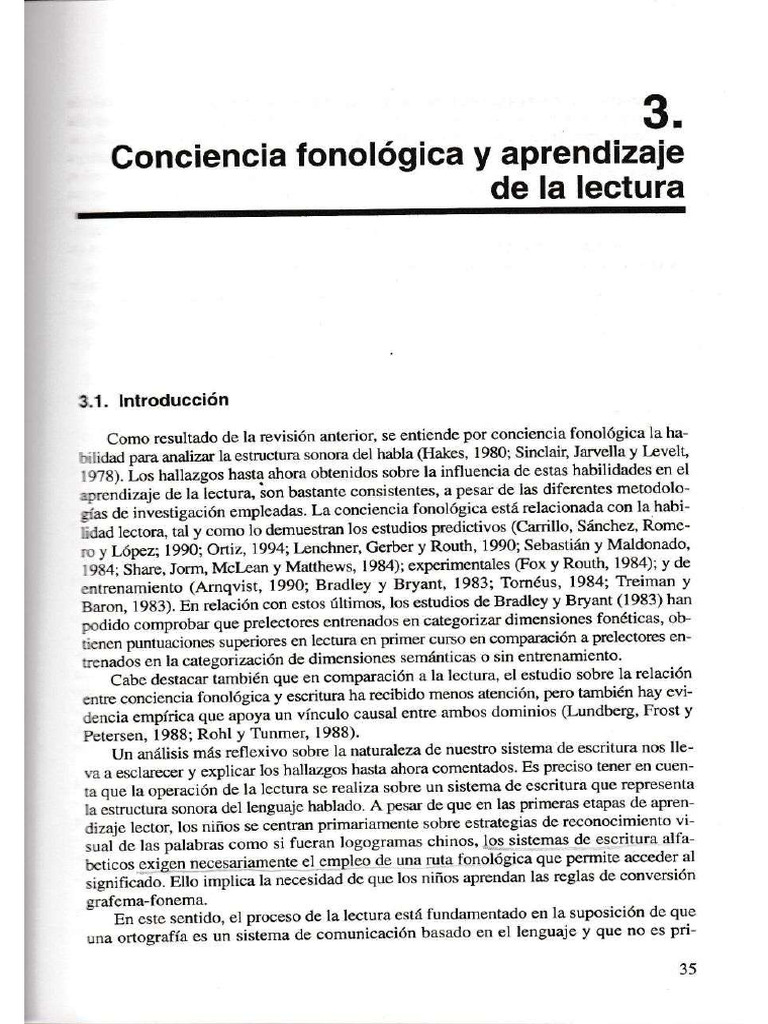 Jiménez 3 P. 35-42 Conciencia Fonológica y Aprendizaje de La Lectura | PDF