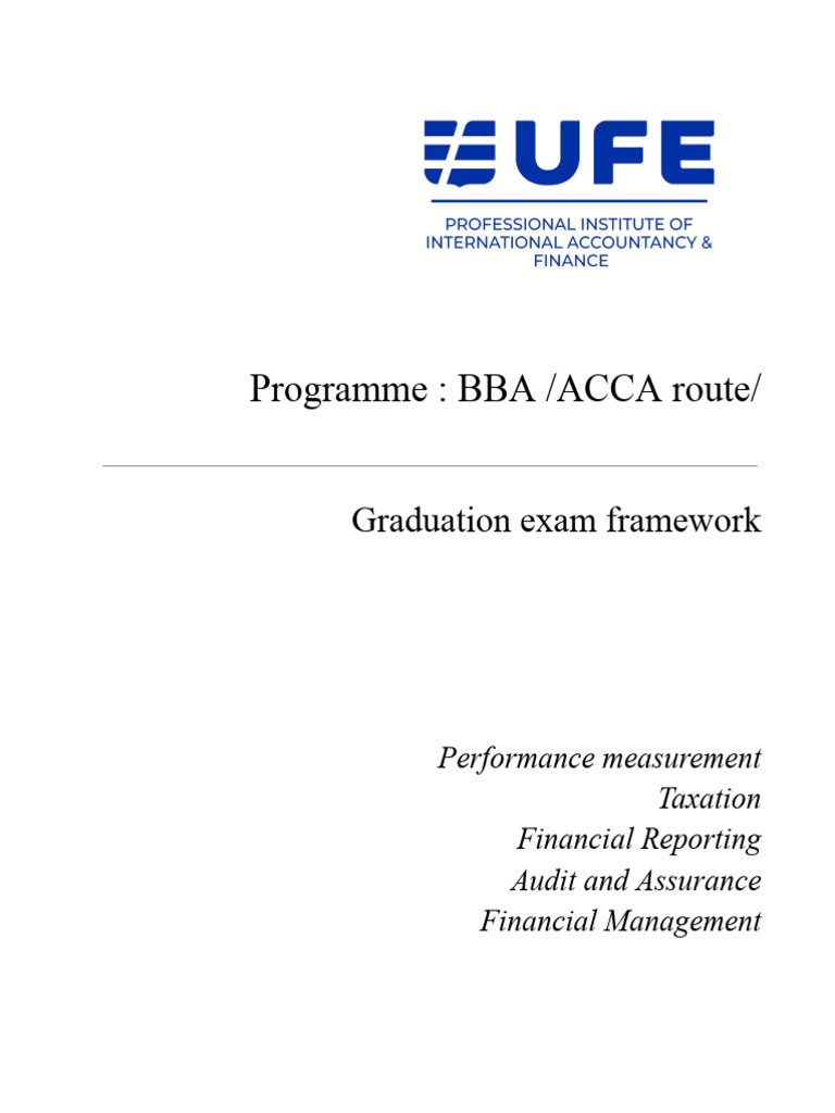 Graduation Exam Framework 1 | PDF | International Financial Reporting ...