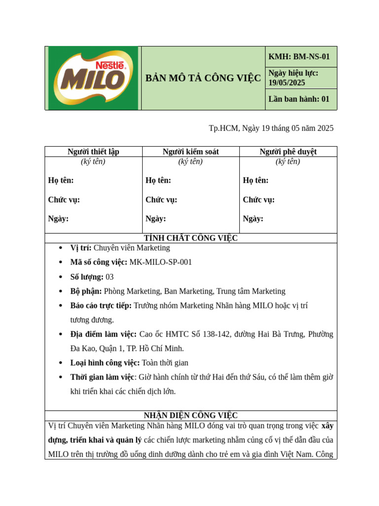 Bản MTCV & TCCV_Nhóm Thuyết Trình 1 | PDF