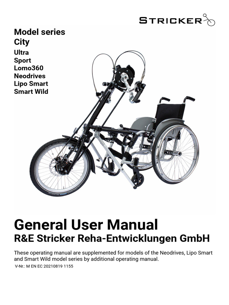 Stricker_Handbikes_General_Manual_English | PDF | Wheelchair | Screw