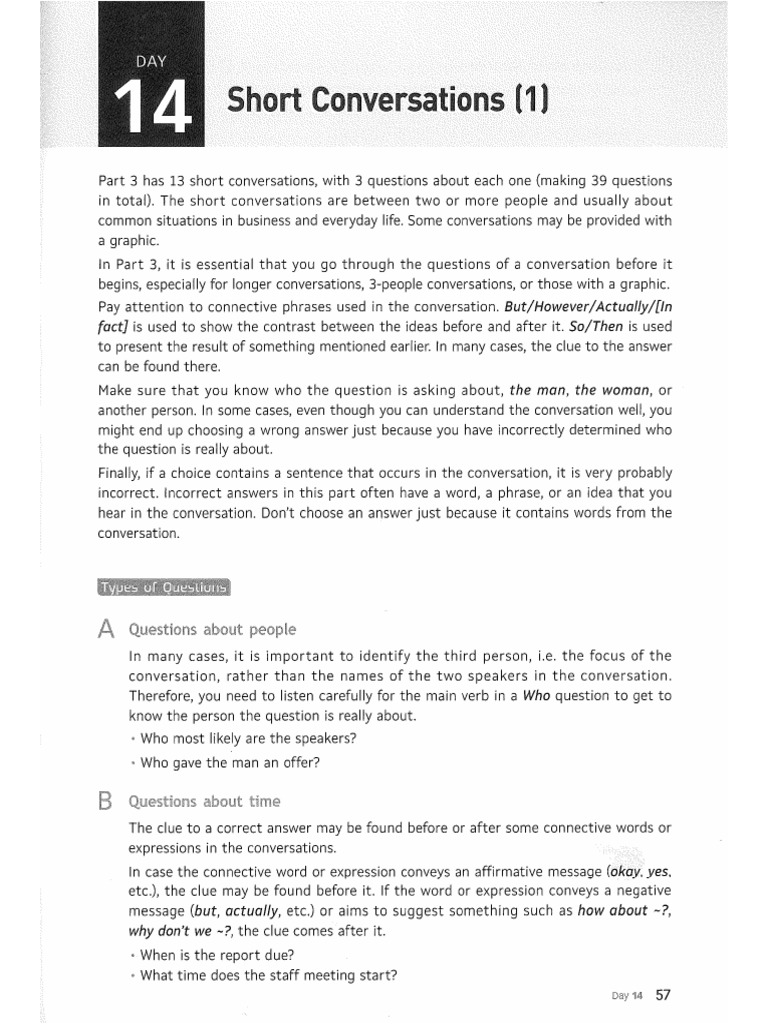 Toeic Part 3.4 | PDF