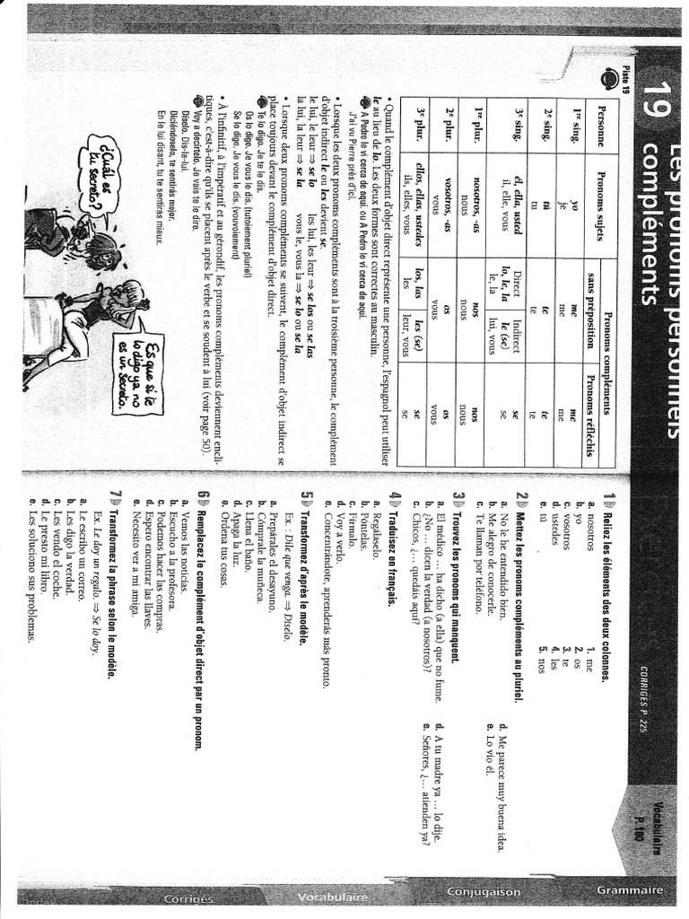Pronoms Complements | PDF