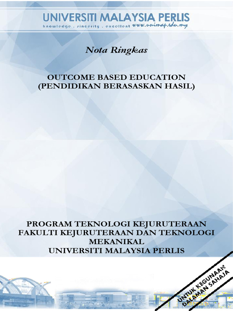 Obe Small Booklet.v12 - Saiz Kecil | PDF | Behavioural Sciences | Behavior Modification
