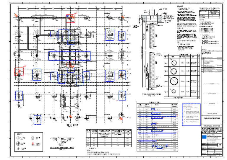 Pile Layout and Structural Details | PDF