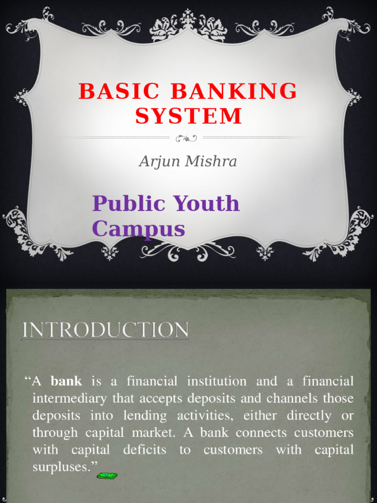Basic Banking System Slides | PDF