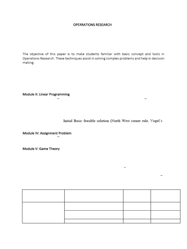 CourseMaterial - b65c4BBM 501 | PDF | Linear Programming | Operations Research