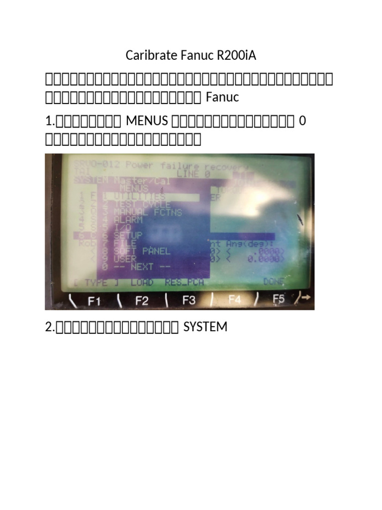 Calibrate Fanuc R2000iA จอขาวดำ | PDF