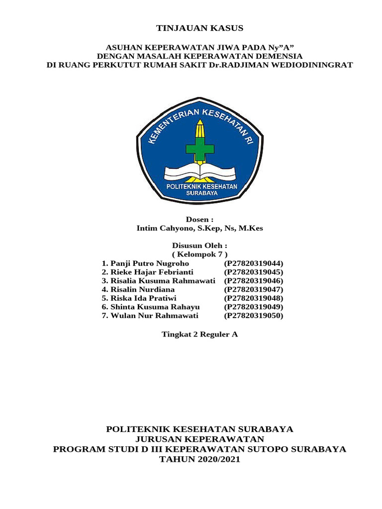 Asuhan Keperawatan Jiwa Kelompok 7 | PDF