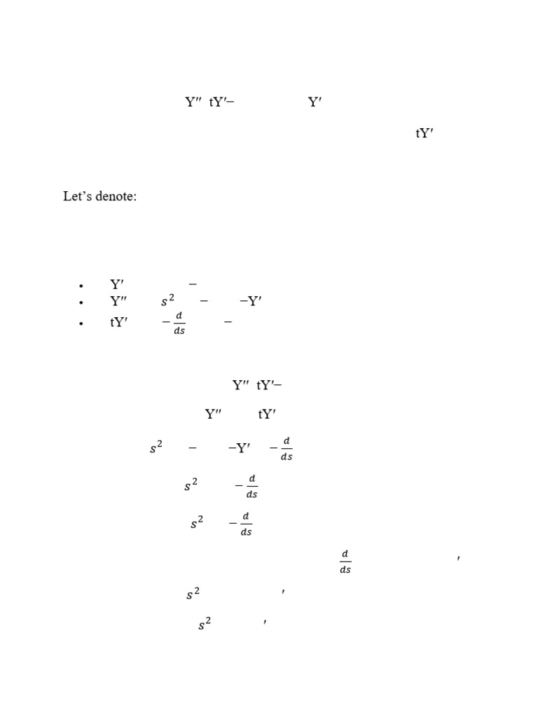 EXAMPLE OF ORDINARY DIFFERENTIAL EQUATIONS WITH VARIABLE COEFFICIENTS | PDF