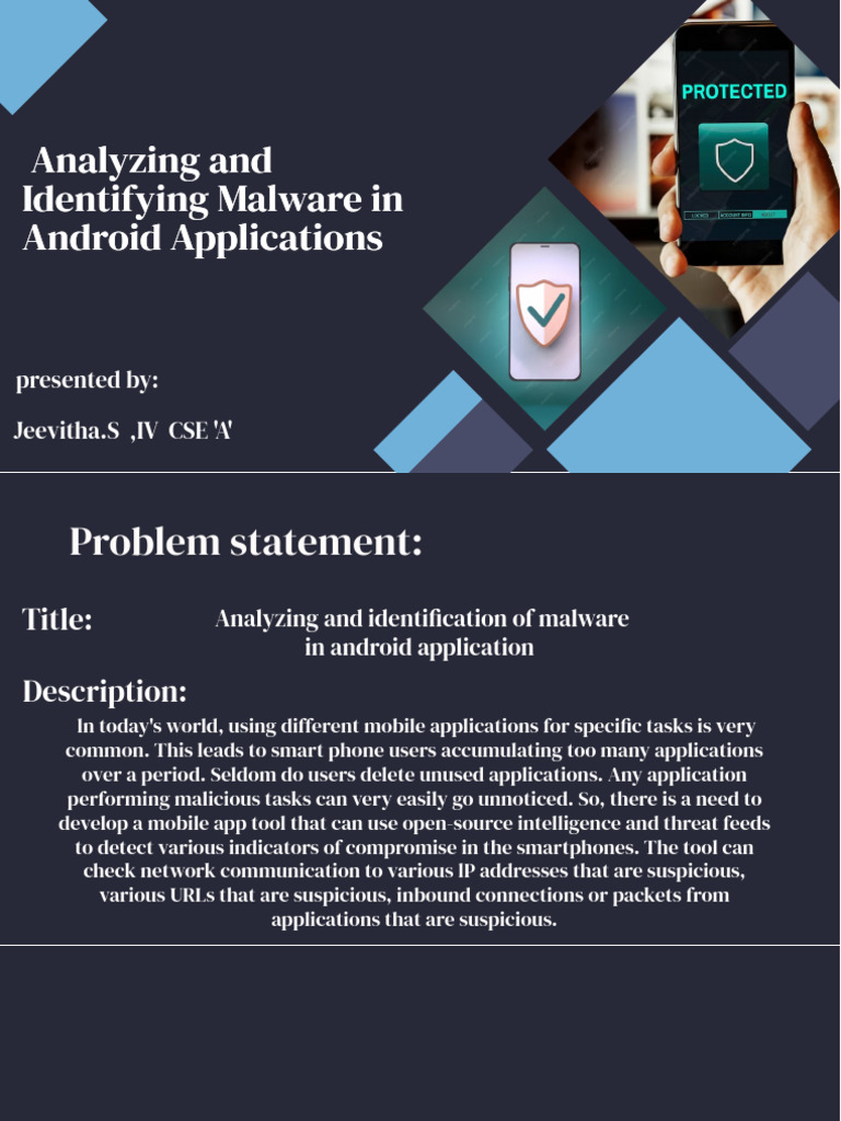 Analyzing and Identifying Malware in Android Applications | PDF | Malware | Security