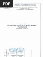 UT Procedure For Thickness Measurement Rev 07 | PDF | Calibration ...