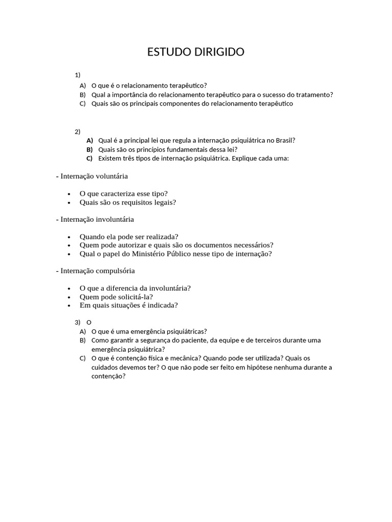 Estudo Dirigido | PDF