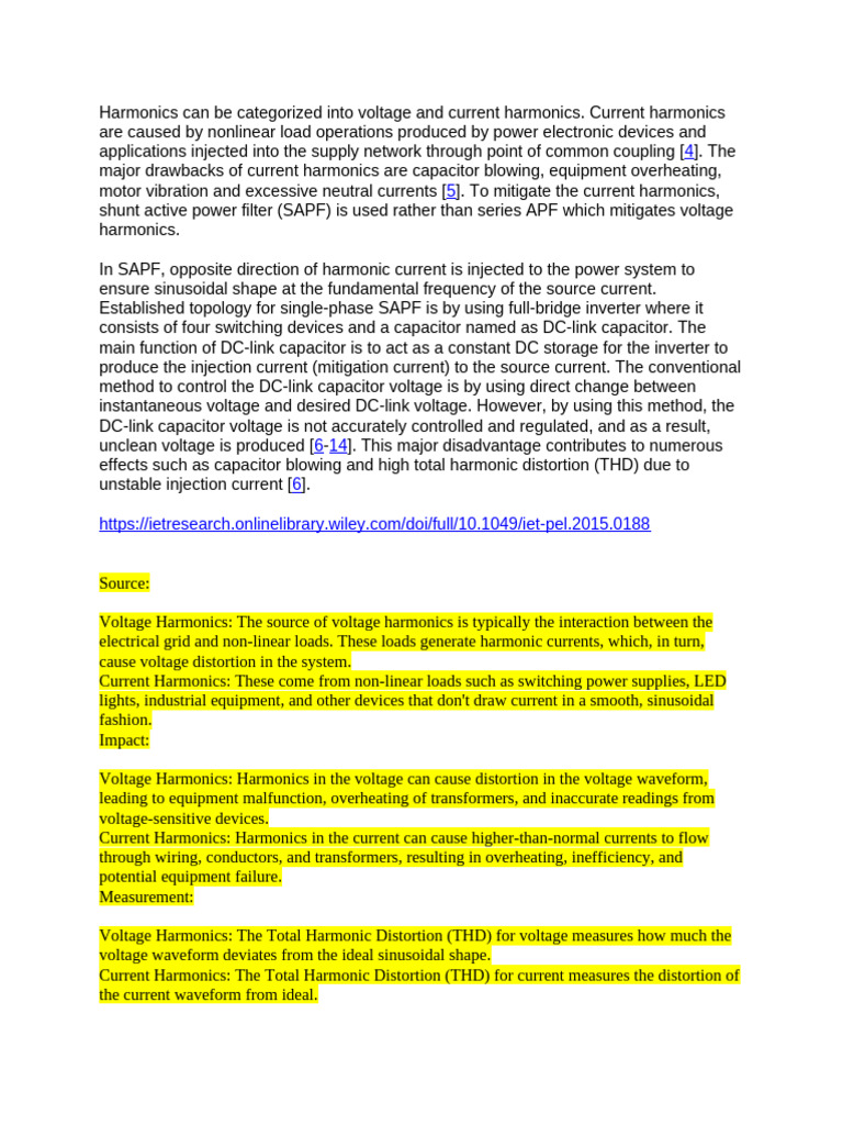 Control Strategy For An Active Filter Using PI Controller and DQ Frame ...