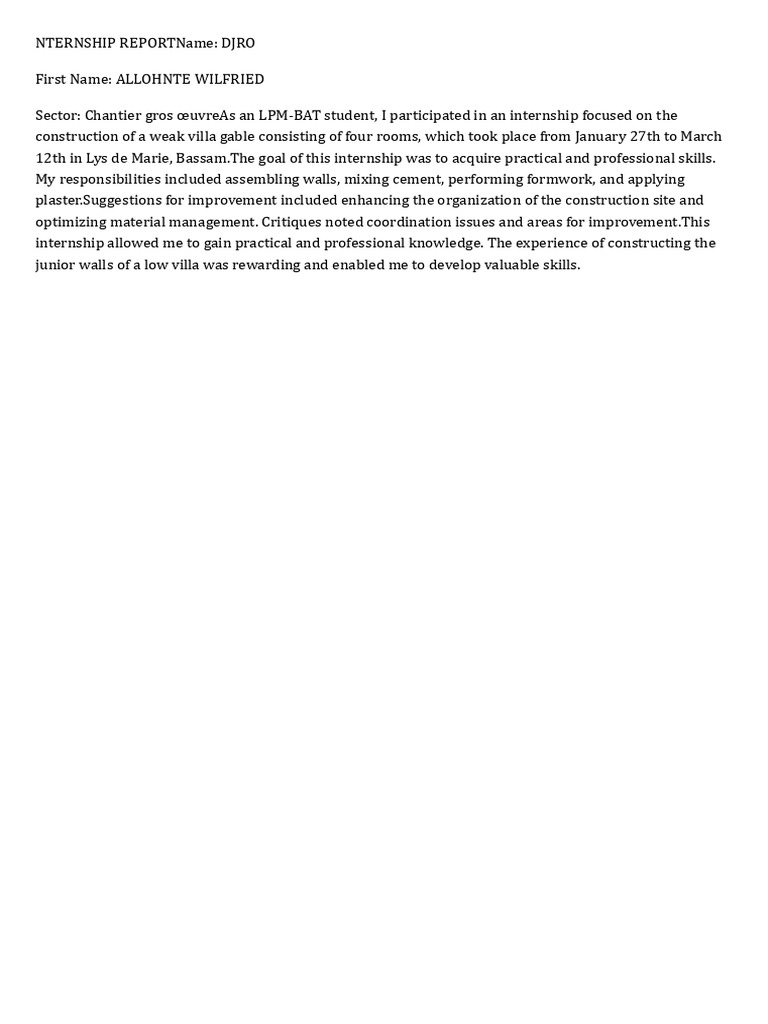 Nternship Reportname Djro.pdf | PDF
