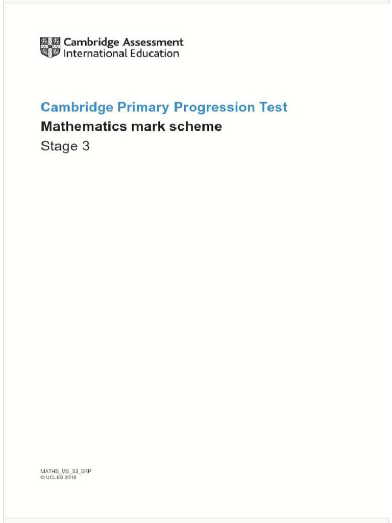 Maths Paper 2 2018 Mark Scheme | PDF